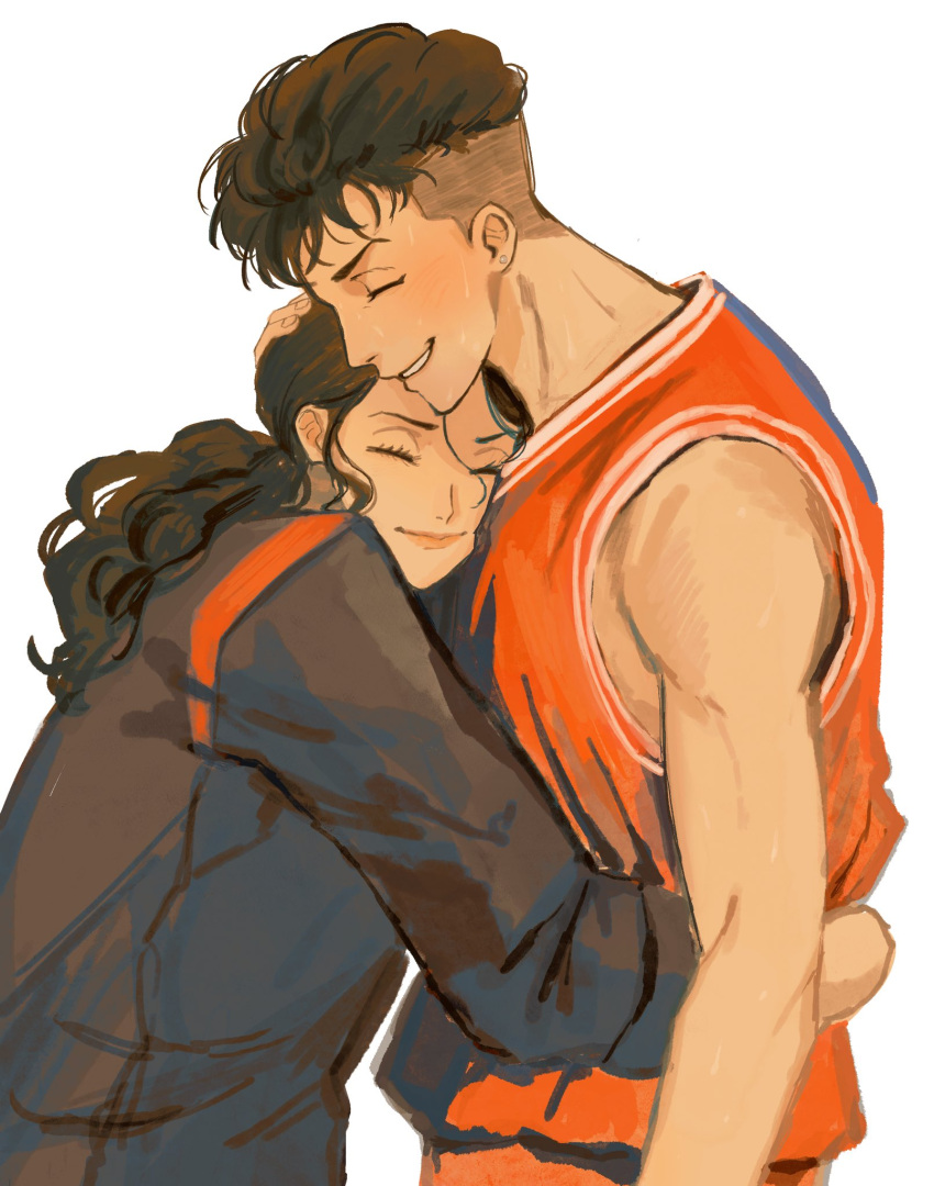 Safebooru - 1boy 1girl 4215haru ayako (slam dunk) basketball jersey ...
