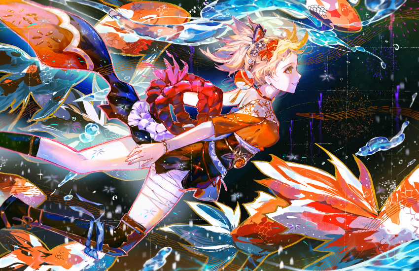 Safebooru - 1girl asymmetrical legwear bandaged leg bandages black socks black thighhighs choker ...