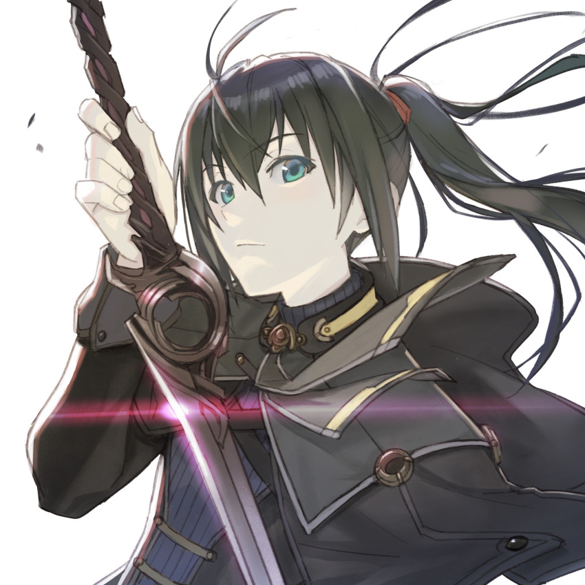 Safebooru - 1boy black hair blue eyes highres holding holding sword ...