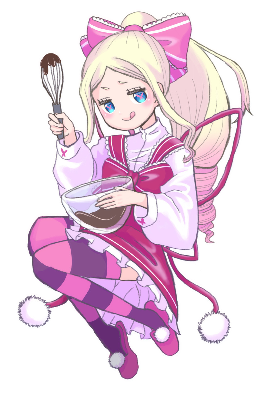 Safebooru - 1girl 69 illust :p absurdres beatrice (re:zero) blonde hair blue eyes bow chocolate ...