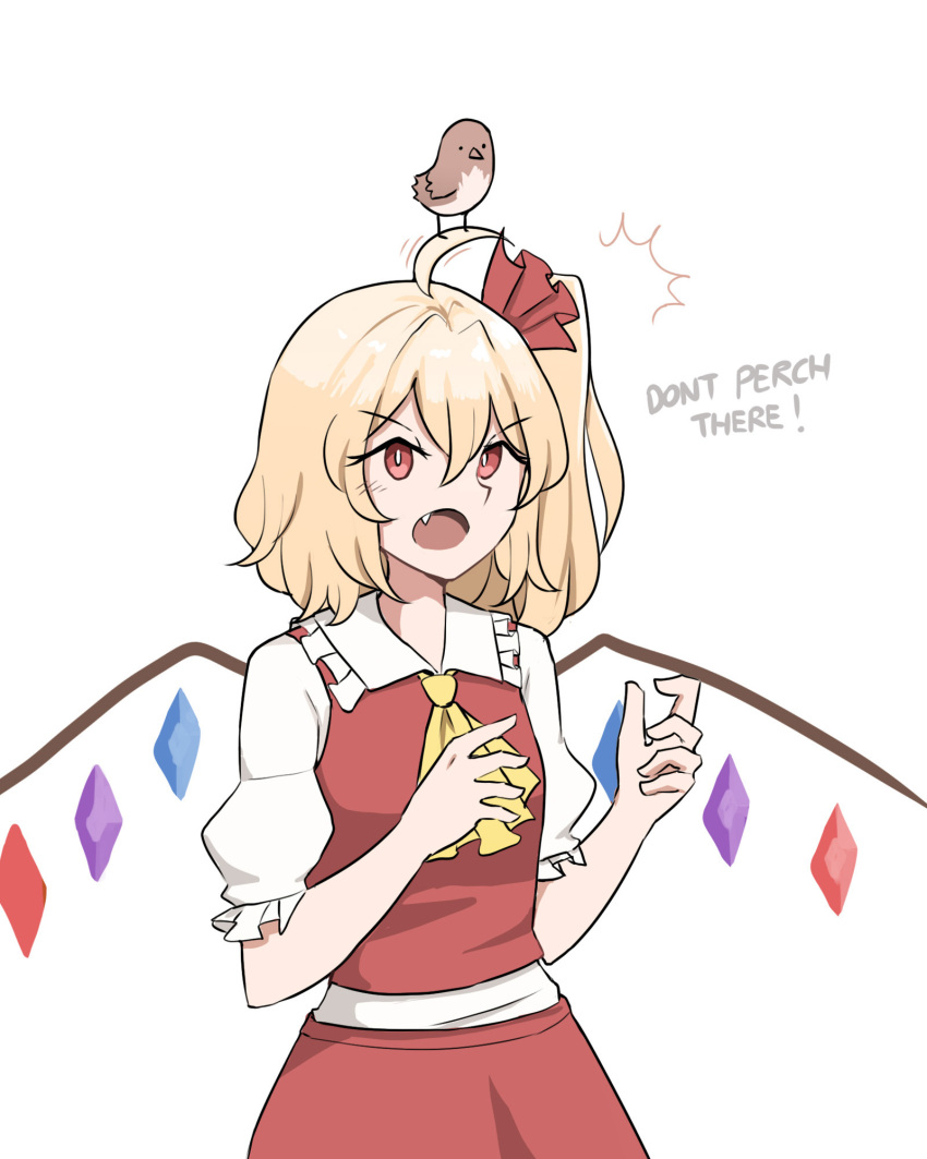 Safebooru - 1girl ahoge ascot bird blonde hair brown footwear collared ...