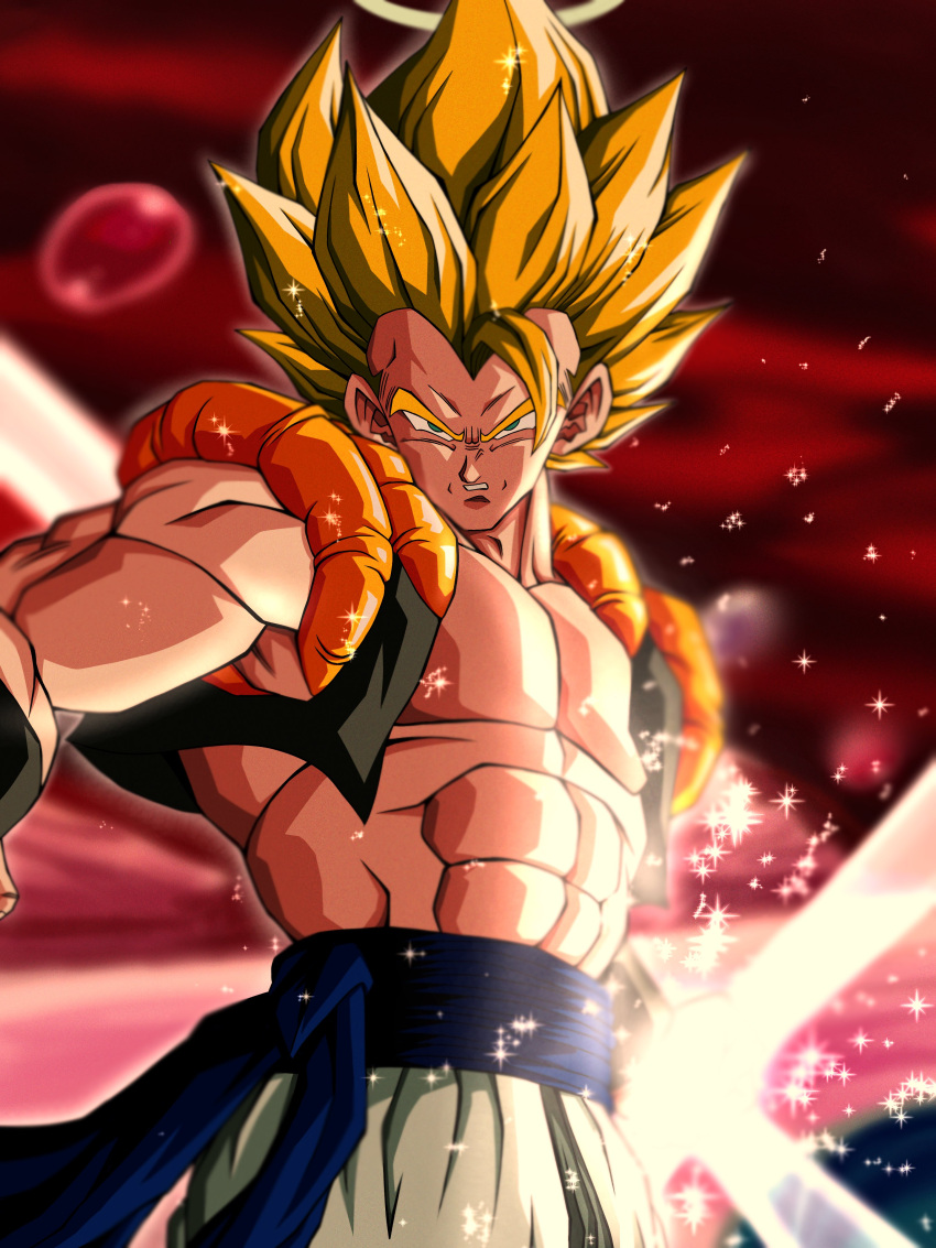 Safebooru - 1boy abs absurdres blonde hair commentary request dragon ball dragon ball z gogeta ...