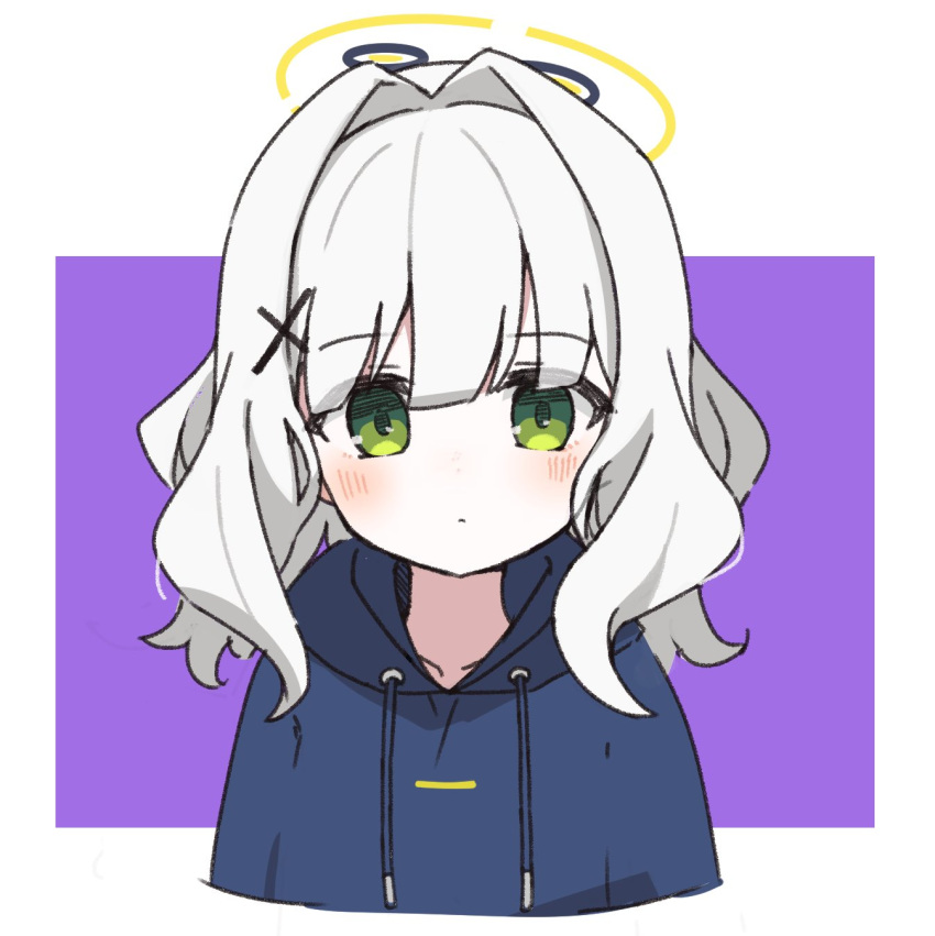 Safebooru - 1girl bangs blue archive blue hoodie blunt bangs blush ...