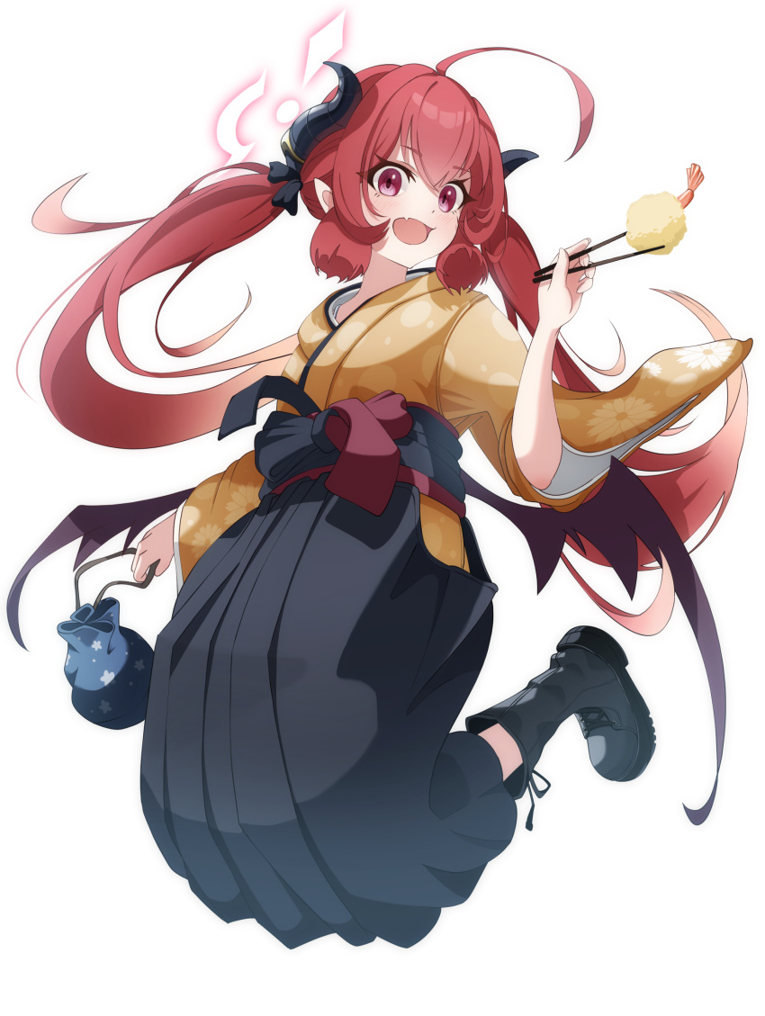 Safebooru - 1girl absurdres black footwear black skirt blue archive demon horns halo highres ...