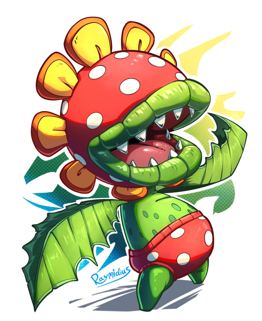 Safebooru - highres male underwear open mouth petey piranha plant ...