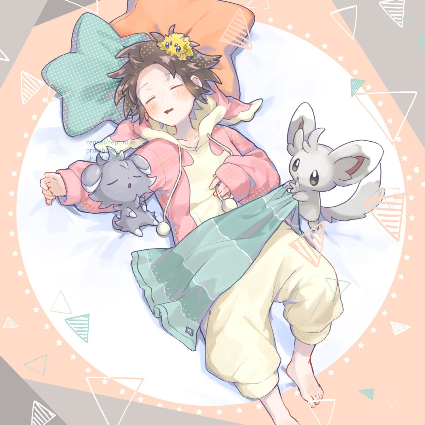 Safebooru - 1boy alternate costume audino audino (cosplay) barefoot ...