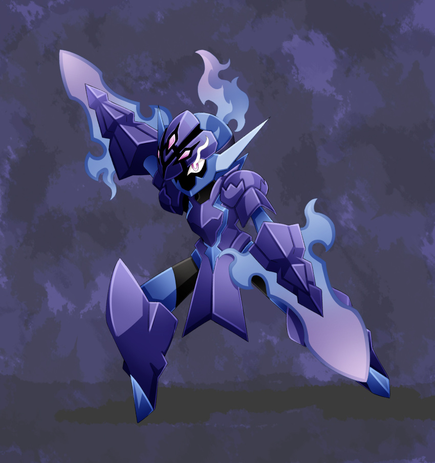 Safebooru - blade blue fire bright pupils ceruledge commentary request ...