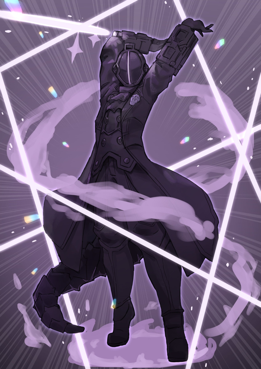 Safebooru - 1boy absurdres black coat black footwear black gloves black pants bondrewd boots ...