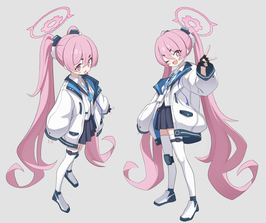 Safebooru - + + 1girl absurdres atat250 bangs black gloves blue archive blue necktie fang ...