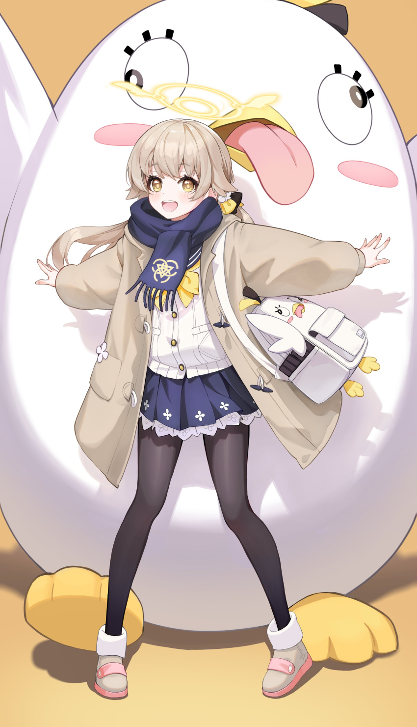 Safebooru - 1girl absurdres backpack bag bangs black pantyhose blue archive blue sailor collar ...