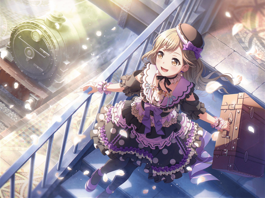 Safebooru - bang dream! blonde hair blush dress ichigaya arisa long hair official art smile ...