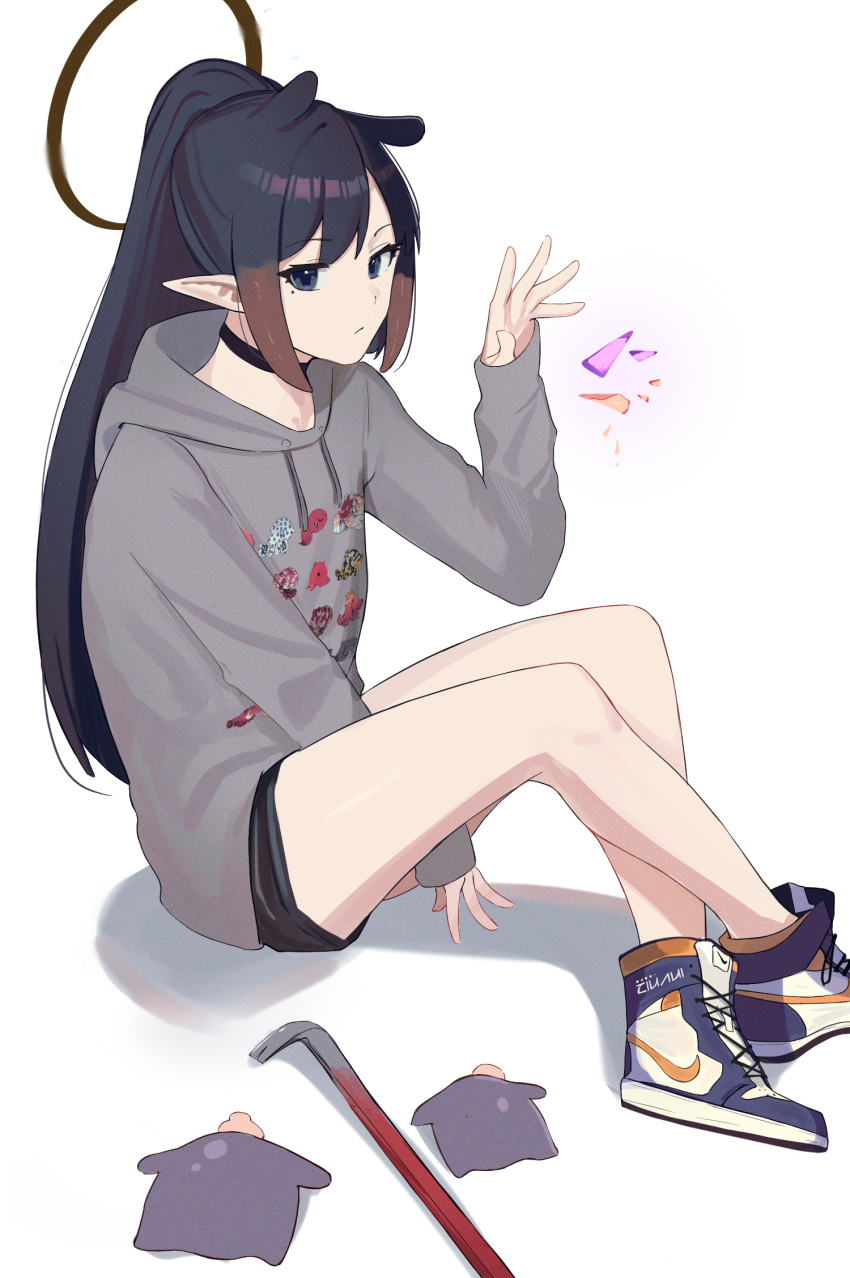 Safebooru - 1girl air jordan alternate costume alternate hairstyle bangs black choker black hair ...