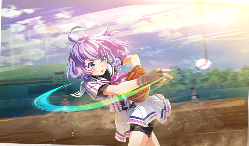 Safebooru - 3girls ahoge asada aoi attack trail baseball baseball (object) baseball mitt ...