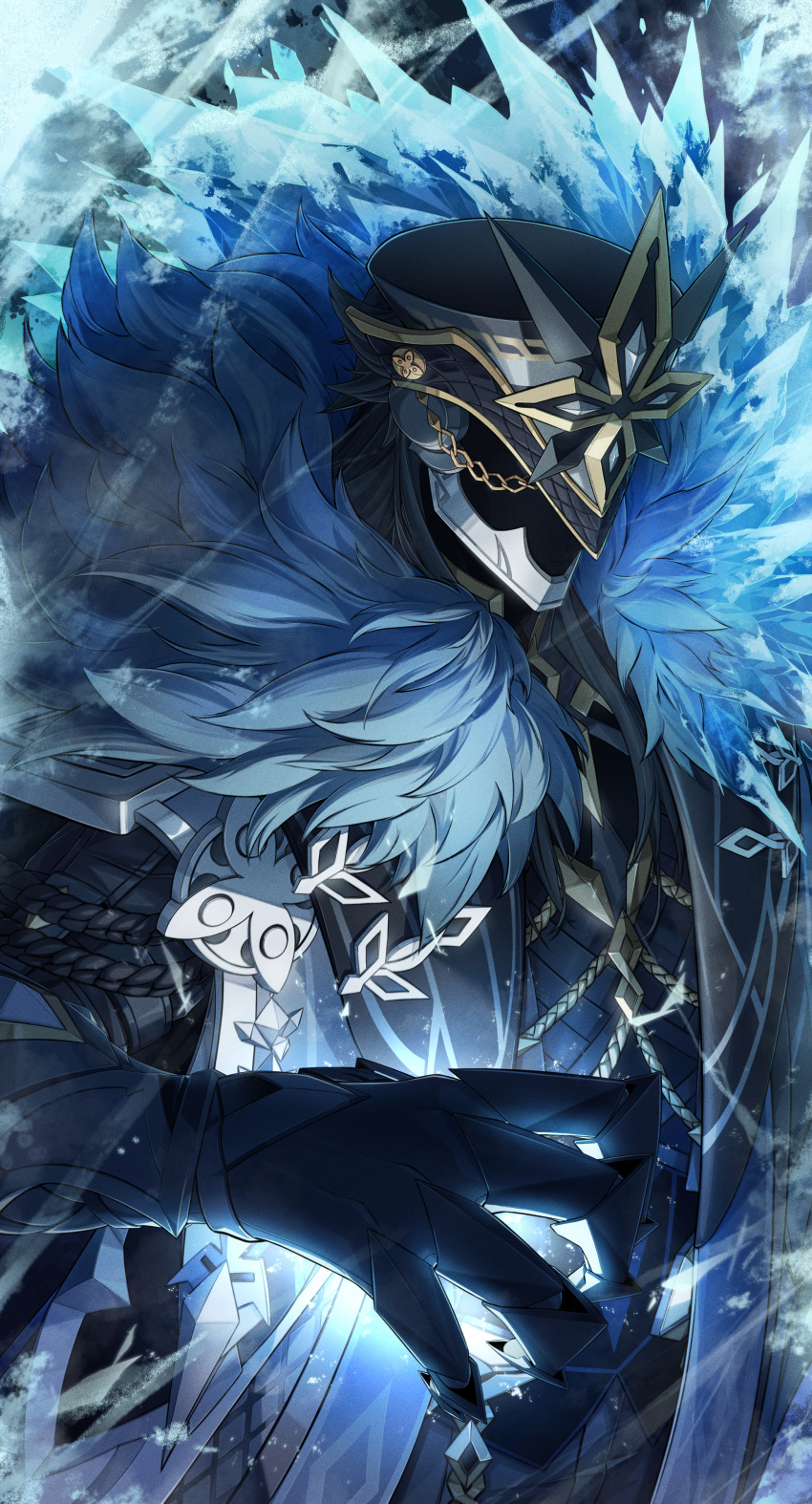 Safebooru - 1boy absurdres black gloves black hair black helm black ...