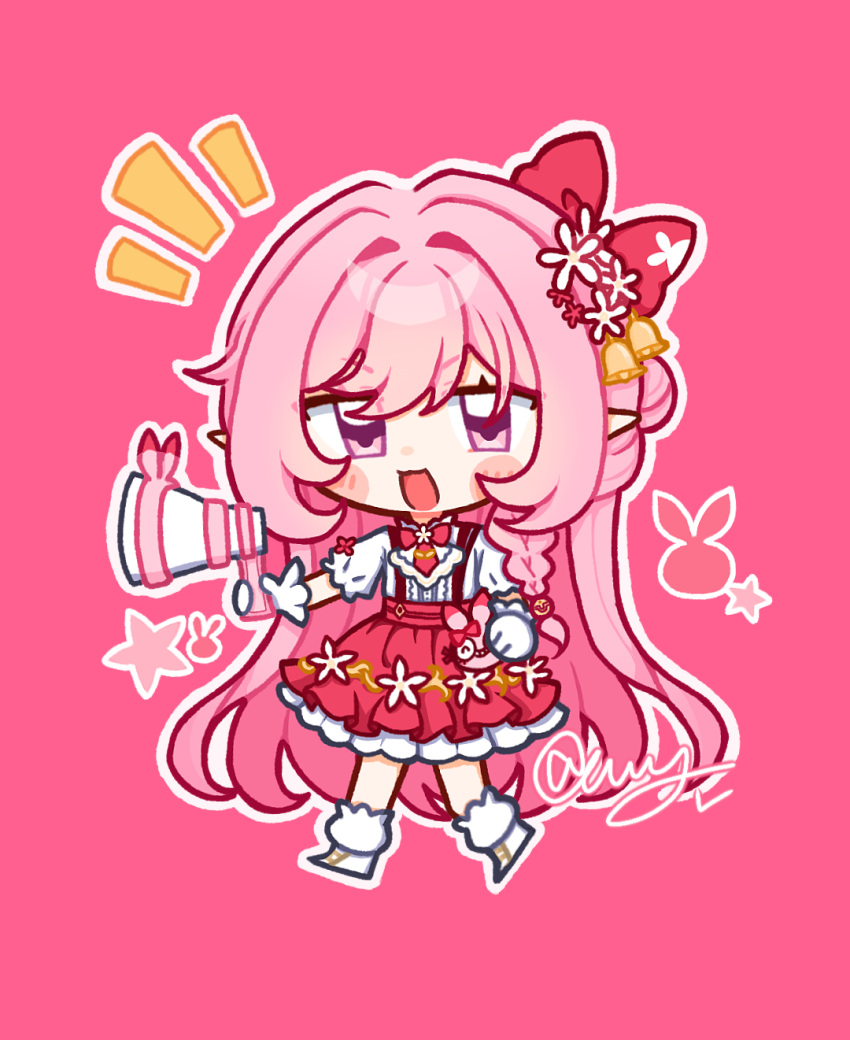 Safebooru - 1girl bell blush stickers chibi chibi only dress elf elysia ...
