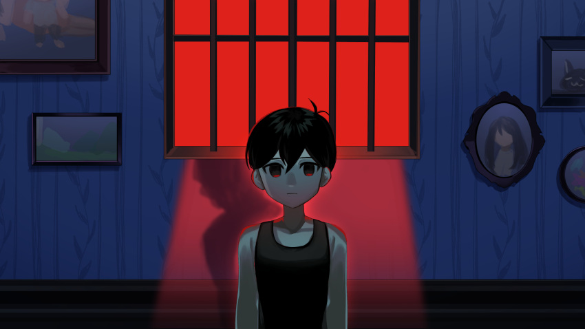 Safebooru - 1boy antenna hair arms at sides bare arms bare shoulders ...