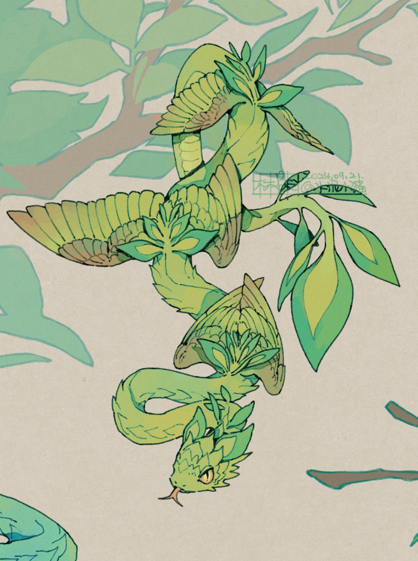 Safebooru - animal focus artist name branch brown background dated ...