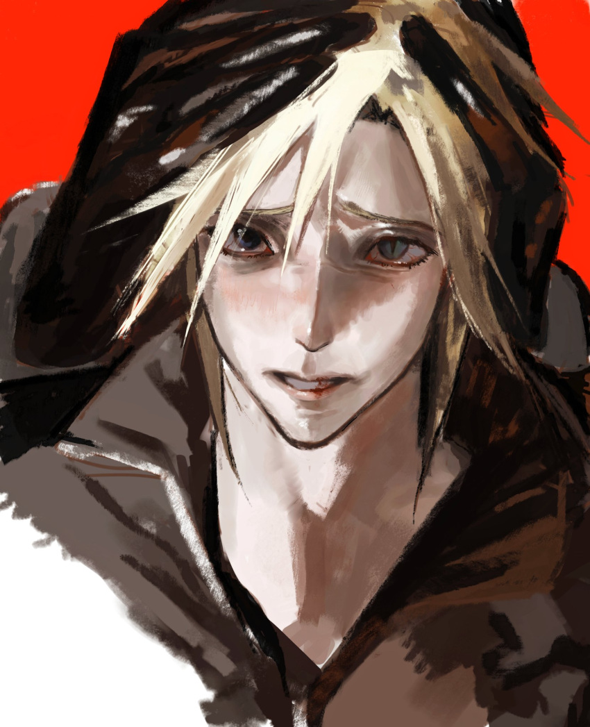 Safebooru - 1boy black gloves black veil blonde hair blood blood from mouth blue eyes cloud ...