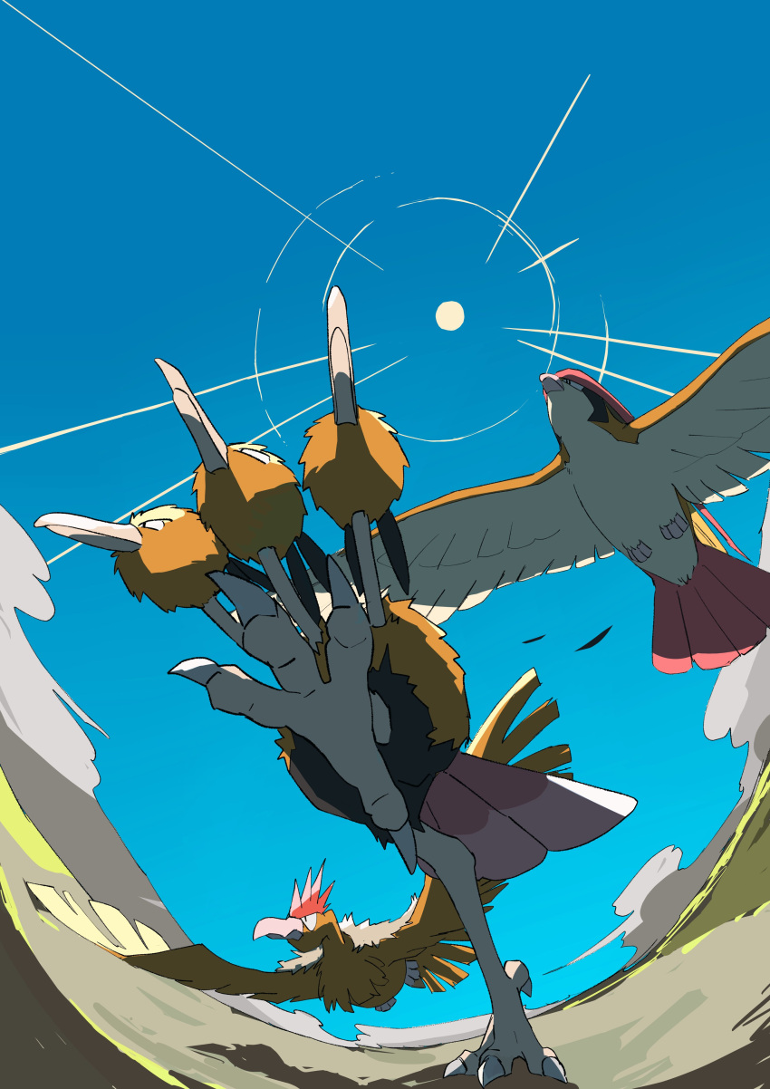Safebooru - absurdres animal focus bird black eyes blue sky bright ...