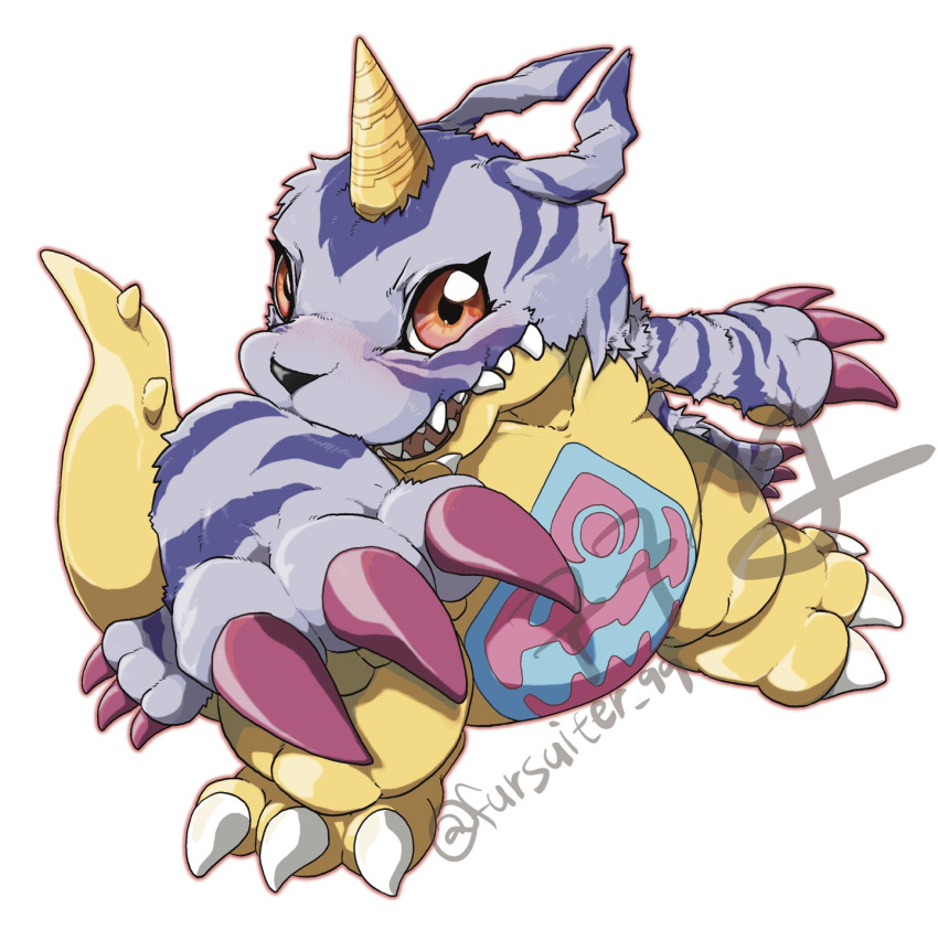 Safebooru - blue fur digimon digimon (creature) full body gabumon ...