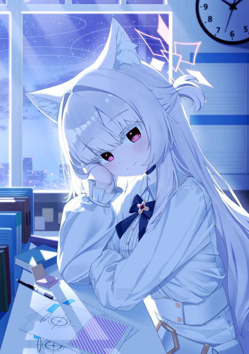 Safebooru - 1girl absurdres akira (blue archive) animal ear fluff animal ears belt blue archive ...