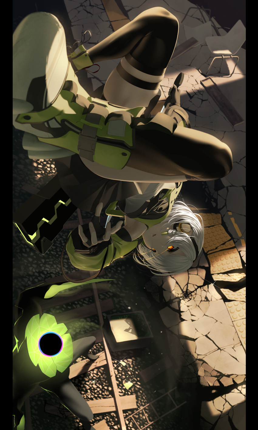 Safebooru - 1girl absurdres anby demara bare shoulders belt belted skirt black gloves black ...