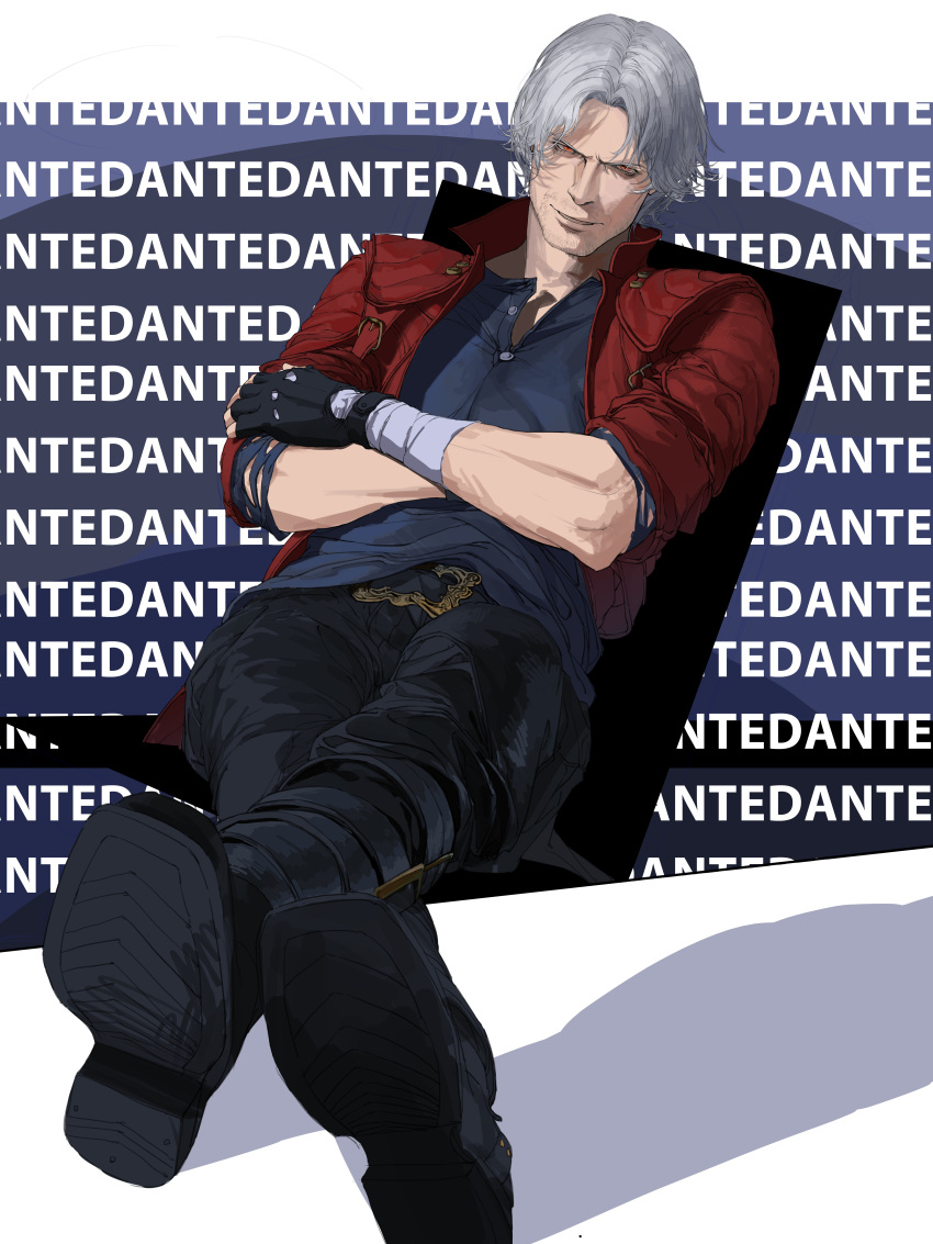 Safebooru - 1boy absurdres beard black footwear black gloves black pants character name coat ...