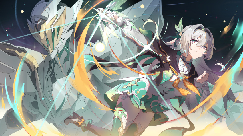 Safebooru - 1girl absurdres armor black hairband black jacket breasts ...