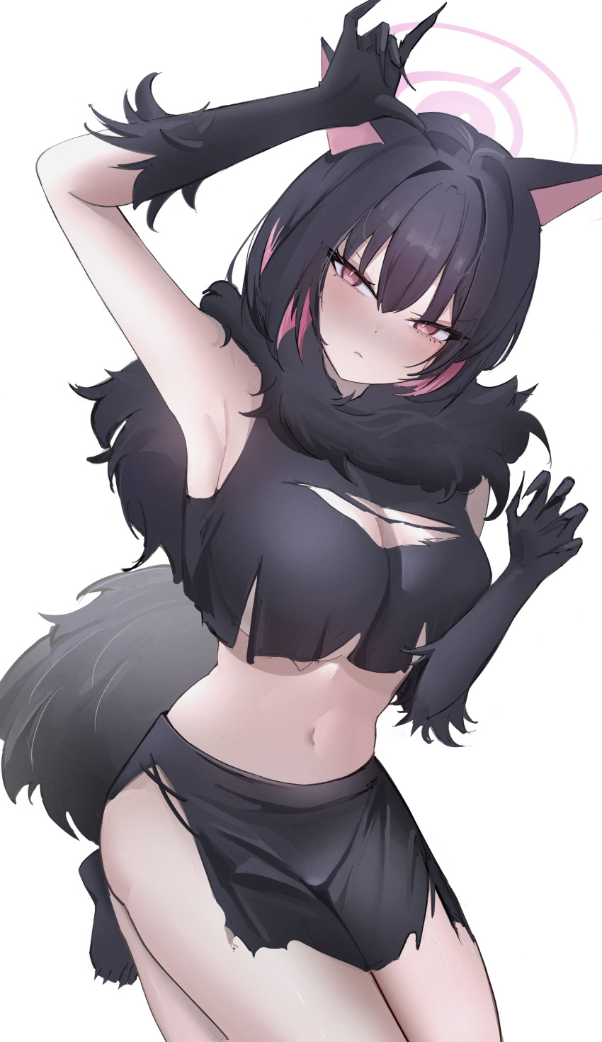 Safebooru - 1girl absurdres after-school sweets club (blue archive) animal ears cat choker cat ...