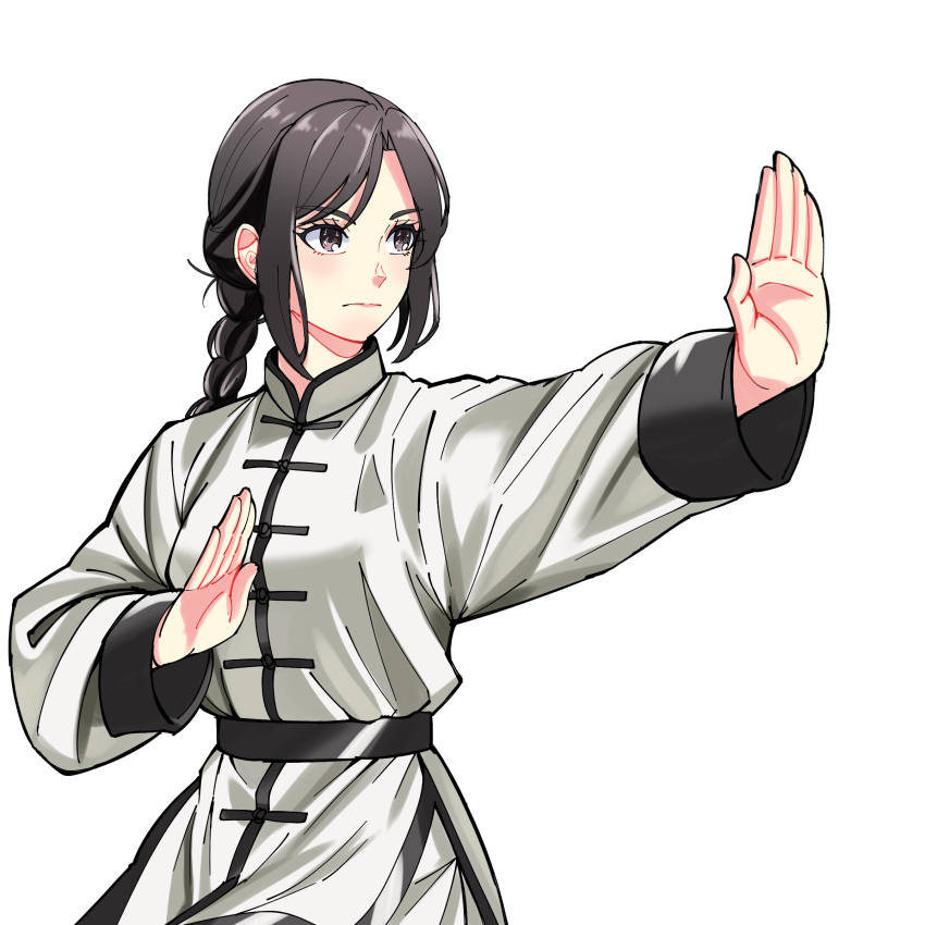 Safebooru - 1girl absurdres black hair changpao china dress chinese ...