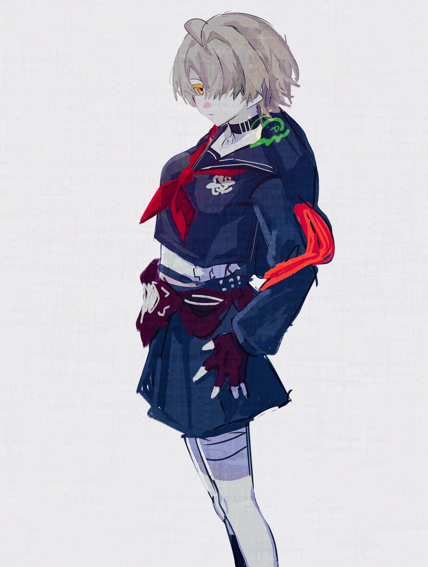Safebooru 1girl Absurdres Ahoge Black Choker Black Gloves Black 0336