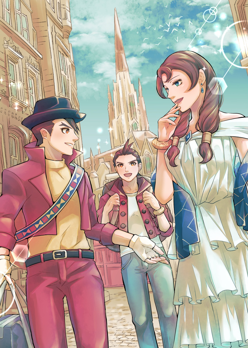 Safebooru - 1girl 2boys absurdres ace attorney antenna hair apollo justice apollo justice: ace ...