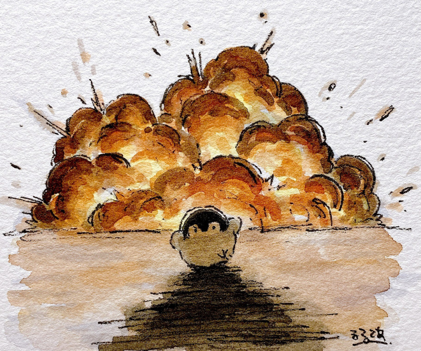 Safebooru - animal artist name bird emperor penguin explosion highres ...