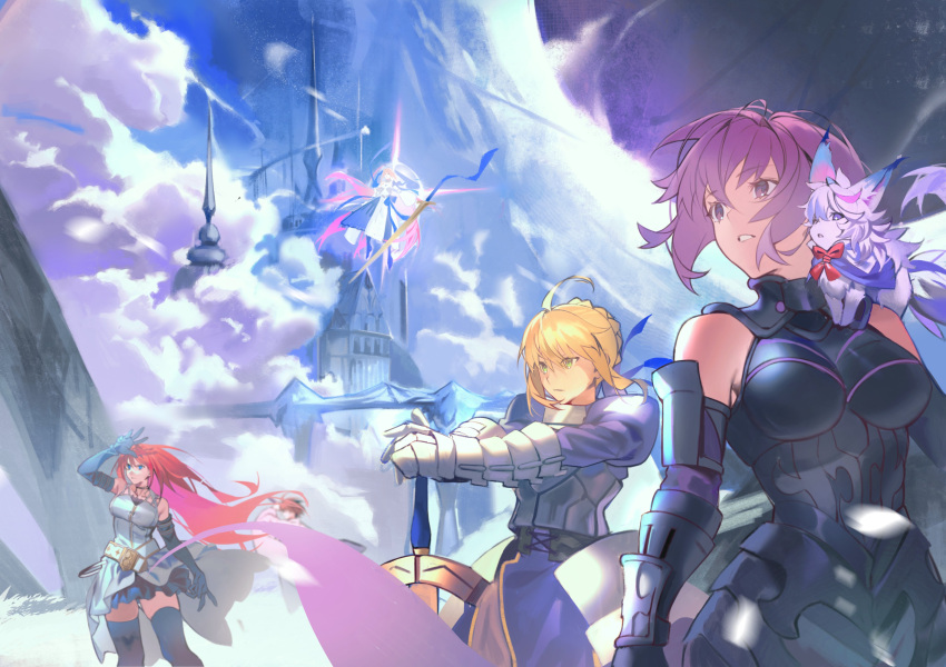 Safebooru - 5girls absurdres ahoge aozaki aoko archetype earth arcueid ...