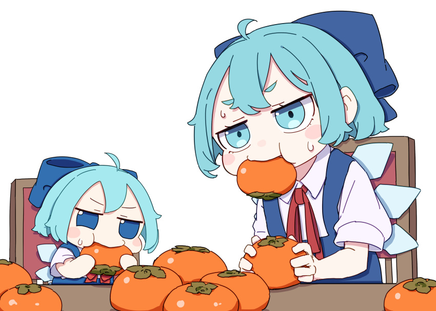 Safebooru - 2girls absurdres ahoge blue bow blue dress blue eyes blue ...