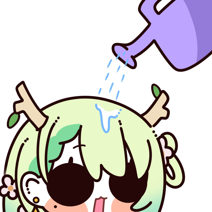 Safebooru - 1girl 252 eyo ceres fauna flower green hair hair flower hair ornament highres ...