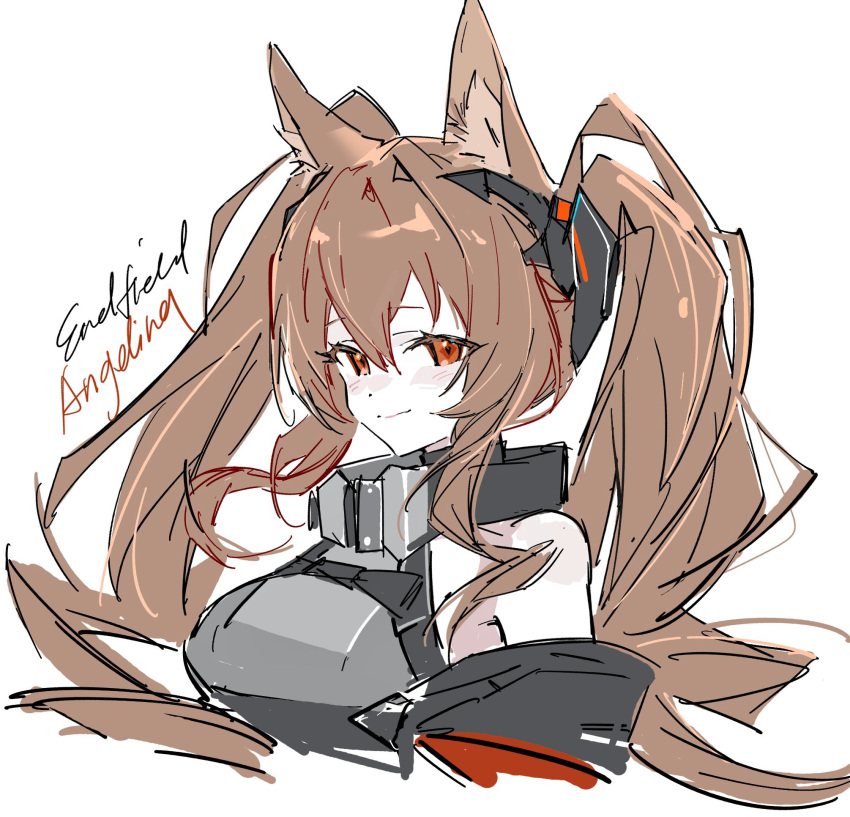Safebooru - 1girl angelina (arknights) animal ears arknights arknights: endfield bare shoulders ...