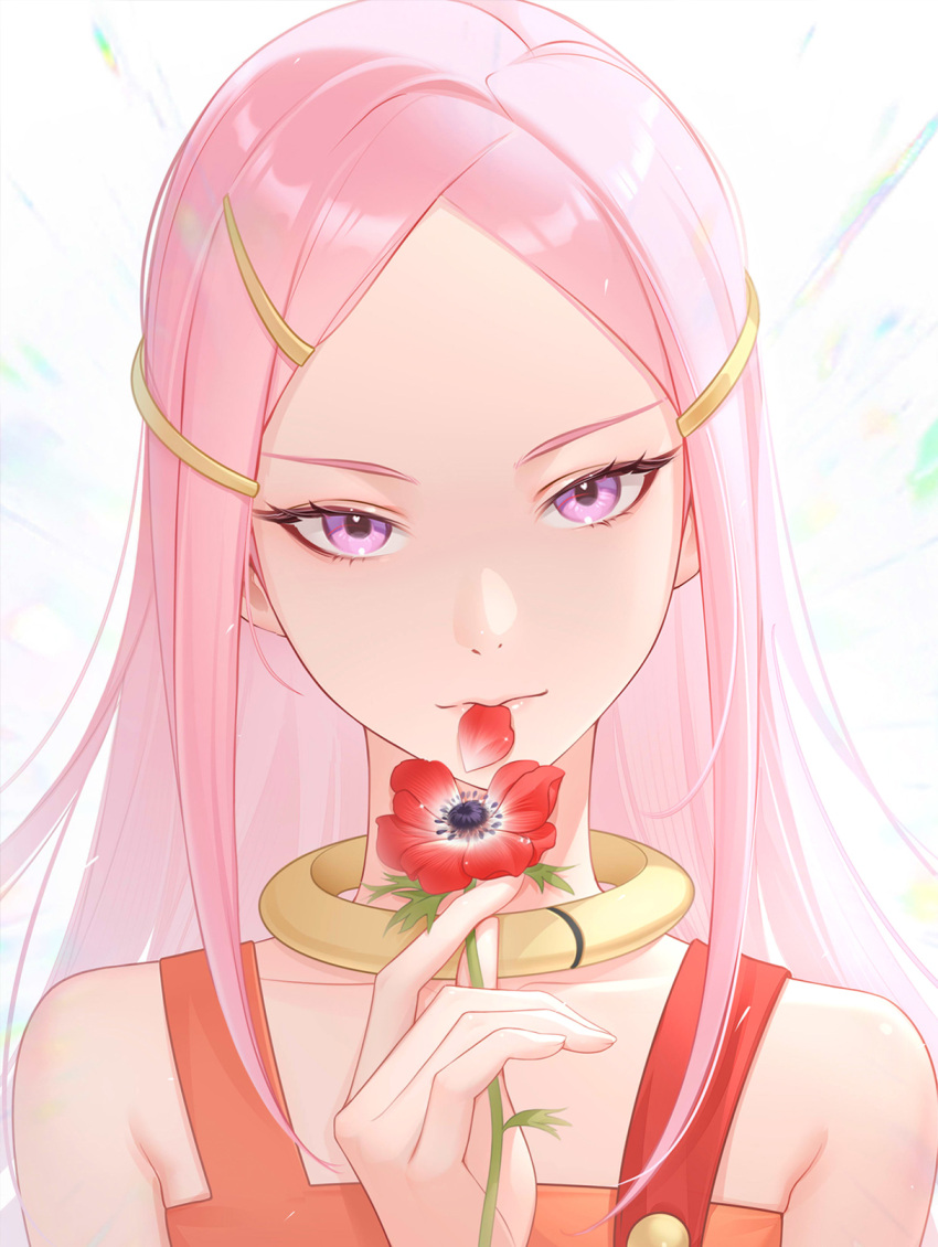 Safebooru - 1girl anemone (eureka seven) anemone (flower) backlighting bare shoulders dress ...