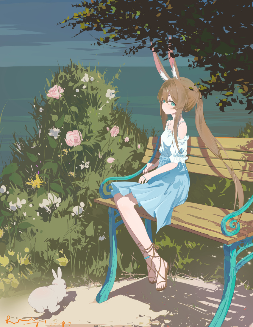 Safebooru - 1girl absurdres alternate costume amiya (arknights) animal animal ear fluff animal ...