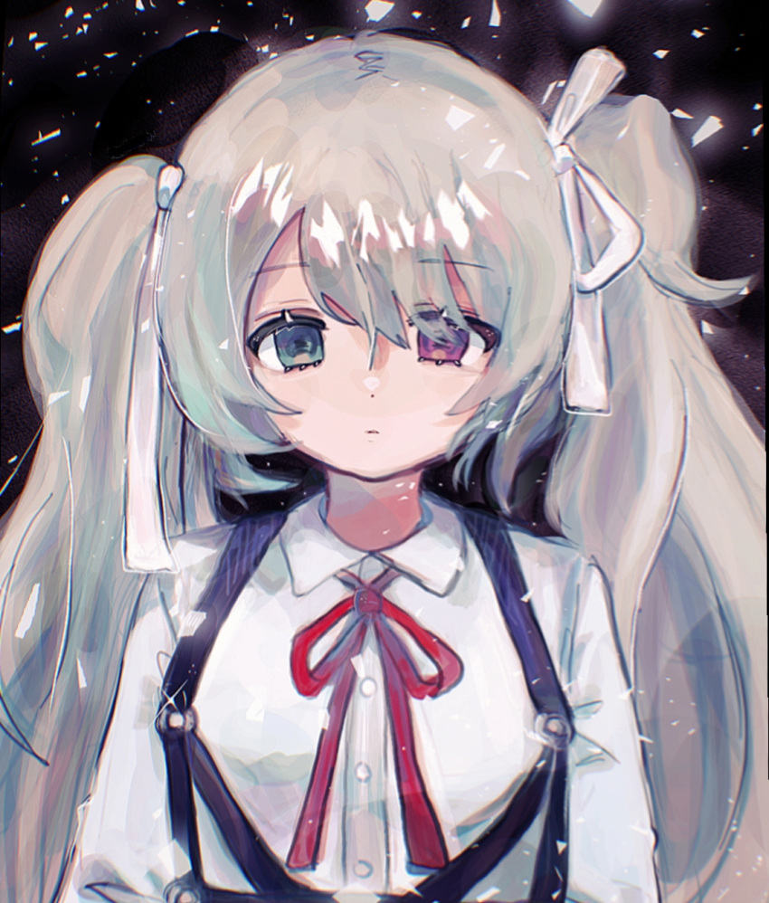 Safebooru - 1girl 25-ji miku black background blue eyes closed mouth ...