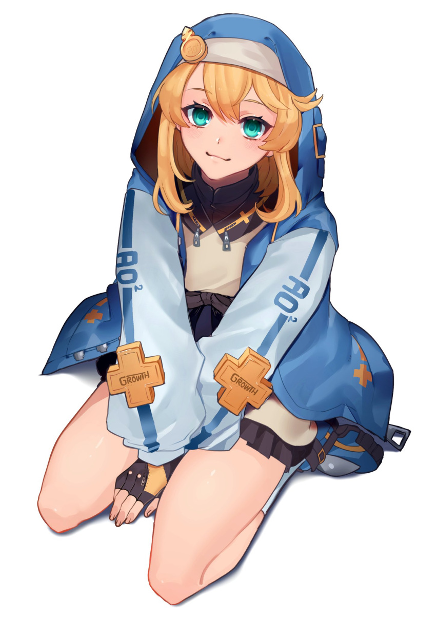 Safebooru - 1girl :3 androgynous aqua eyes black gloves blonde hair bridget (guilty gear) female ...