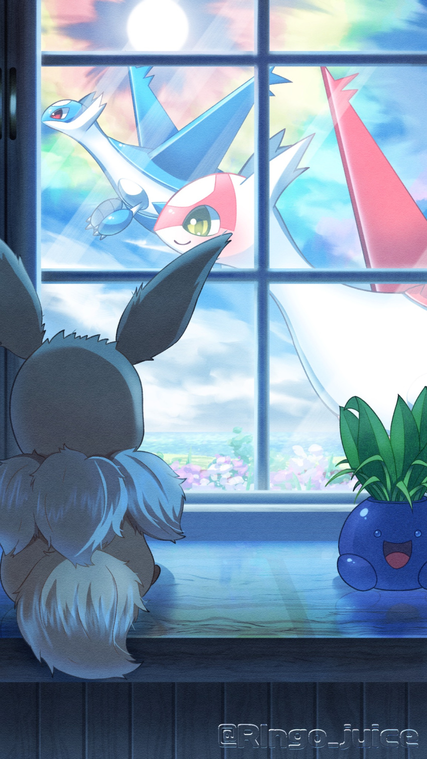 Safebooru - claws closed mouth clouds commentary day eevee highres ...