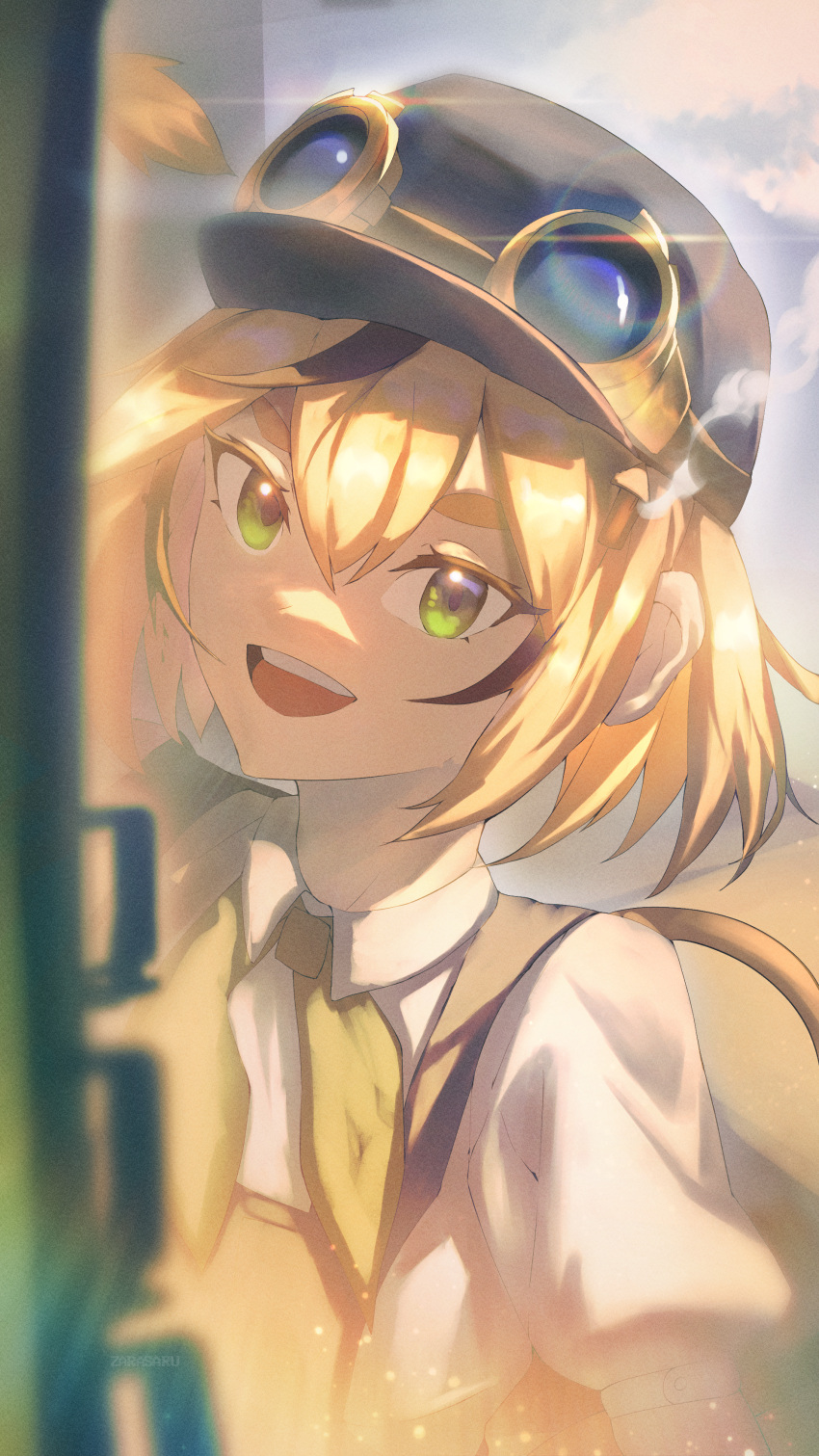 Safebooru - 1girl absurdres black hair blonde hair blue hat blue ...