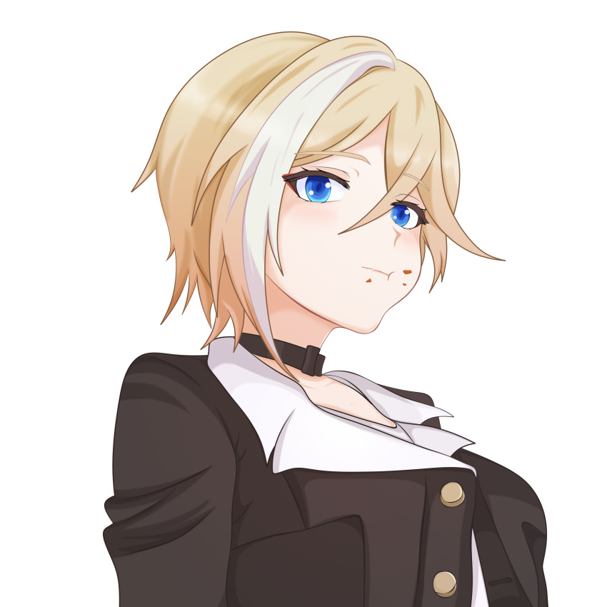 Safebooru - 1girl absurdres blonde hair blue eyes closed mouth durandal (honkai impact) hair ...