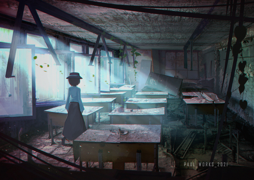 Safebooru - 1girl 2021 3d absurdres artist name brown hair brown skirt ...