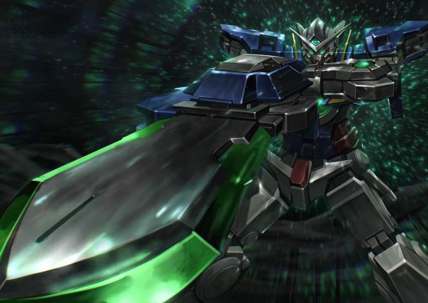 Safebooru - exia repair ii glowing glowing eyes gn particles gundam ...