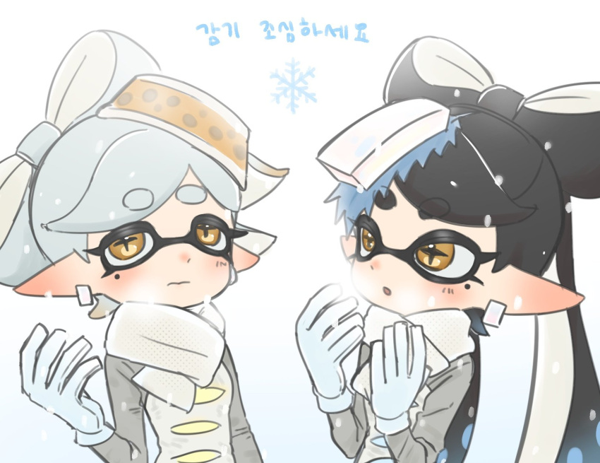 Safebooru - 2girls alternate color breath callie (splatoon) cold ...