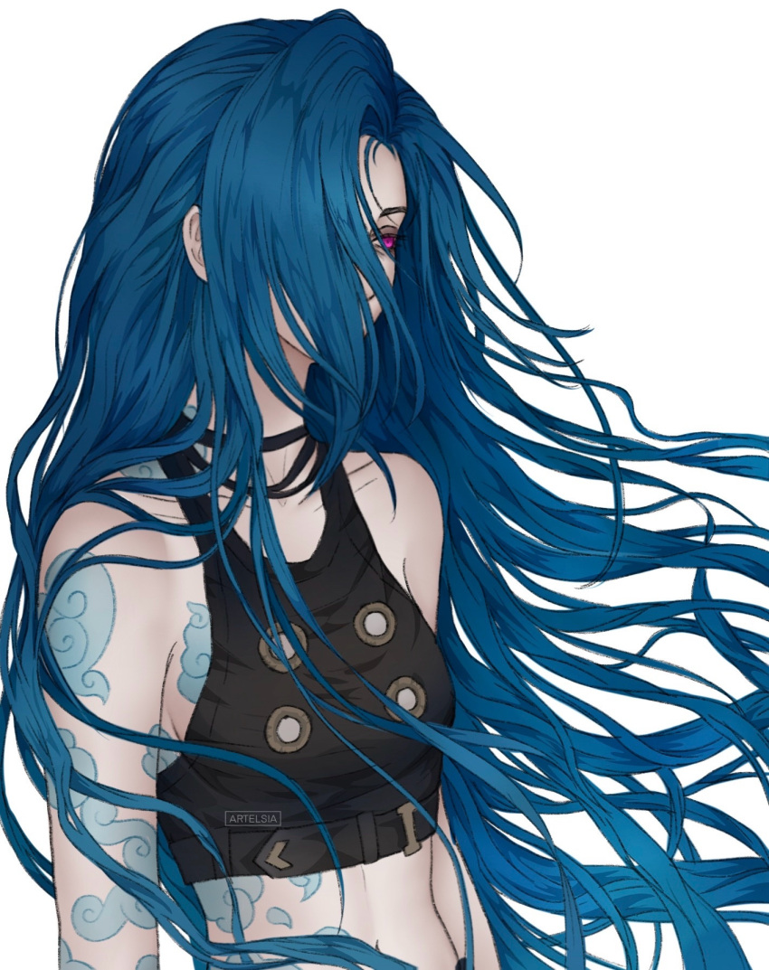 Safebooru - 1girl arcane: league of legends arcane jinx artelsia blue ...