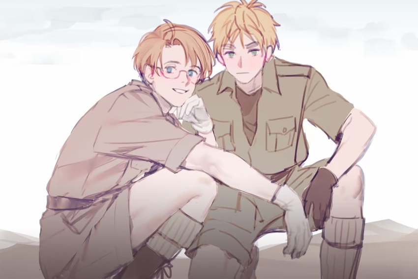 Safebooru - 2boys america (hetalia) axis powers hetalia belt black-framed eyewear black belt ...