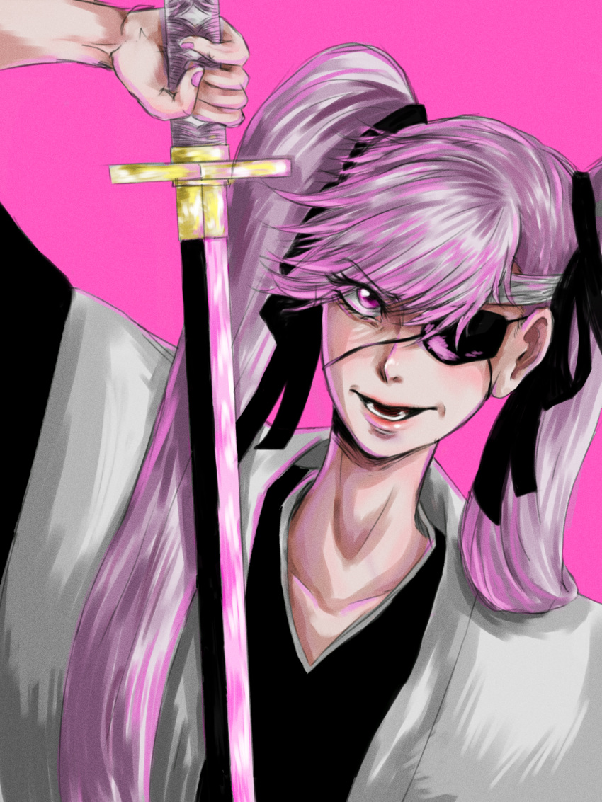 Safebooru - 1girl bangs black kimono black ribbon bleach bleach: the thousand-year blood war ...